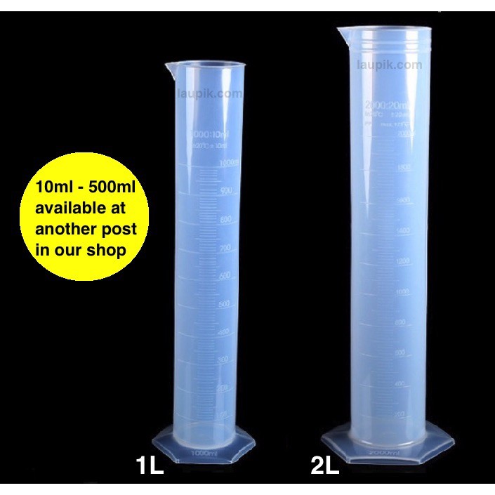 Measuring Cylinder Plastic PP 1L - 2L ( 1000ml - 2000ml ) GENERIC | Shopee Malaysia