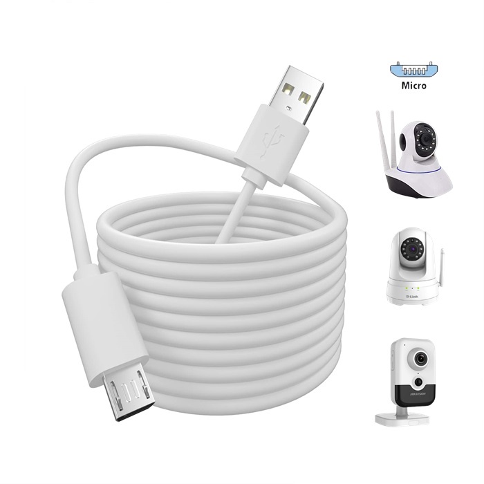 [🔥PROMOSI🔥] Micro USB Charging Cable For IP Camera CCTV 3M 5M 10M ...