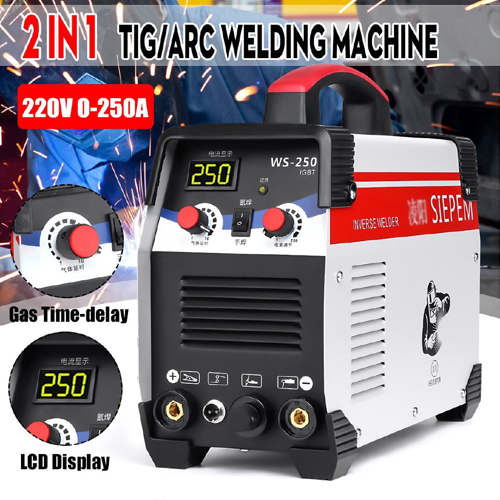 220V 7000W 2In1 TIG/ARC Welding Machine 250A MMA IGBT Inverter WS-250 ...