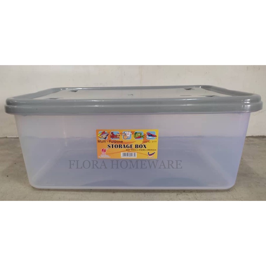 Twins Dolphin Transparent Storage Box 50L | Shopee Malaysia