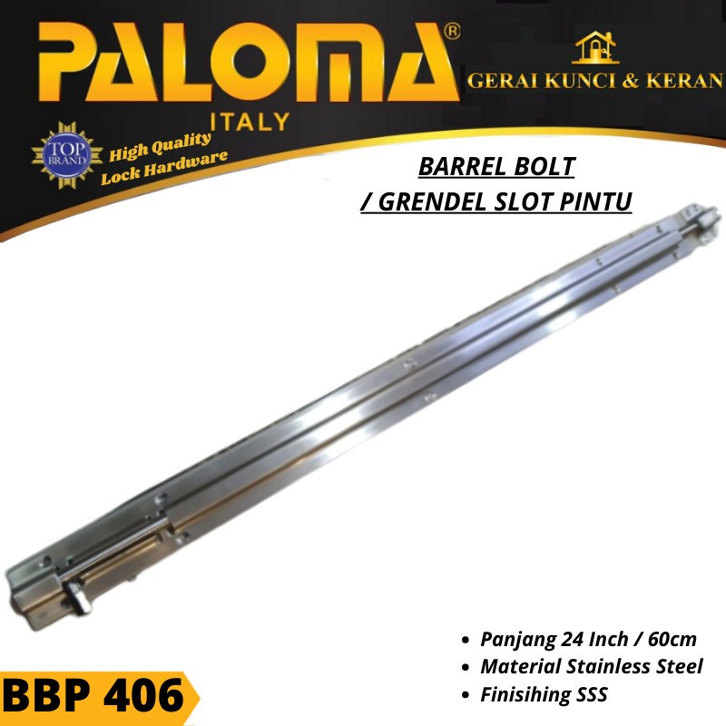Paloma BBP 406 24 INCH 60 CM BARREL BOLT STAINLESS STEEL DOOR GRENDEL ...