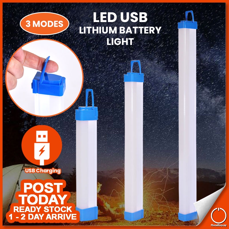 𝗟𝗜𝗧𝗛𝗜𝗨𝗠 Battery LED 20W 40W 60W Light Tube USB Rechargeable Cable Magnetic Kitchen Cabinet ...