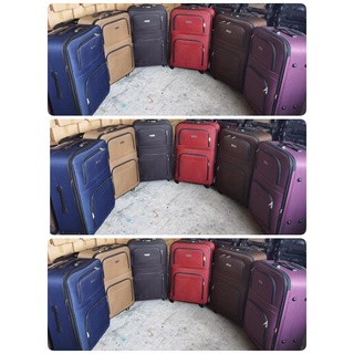 24" INCH EXPANDABLE COTTON NYLON POLYESTER FABRIC TRAVEL LUGGAGE BAG ...