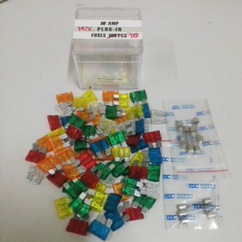 Auto plug fuse mix kit set 10A,15A,20A,25A,30A STD,MINI,MIRCO (100pcs ...