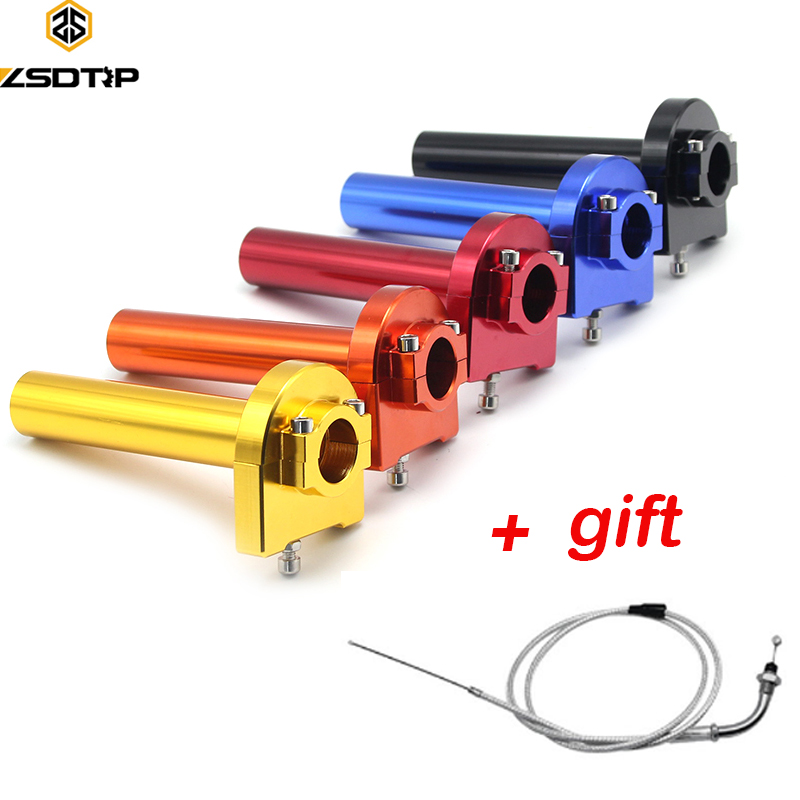 ZSDTRP Universal 7/8" Motocross CNC Aluminum Throttle Grip + Throttle ...