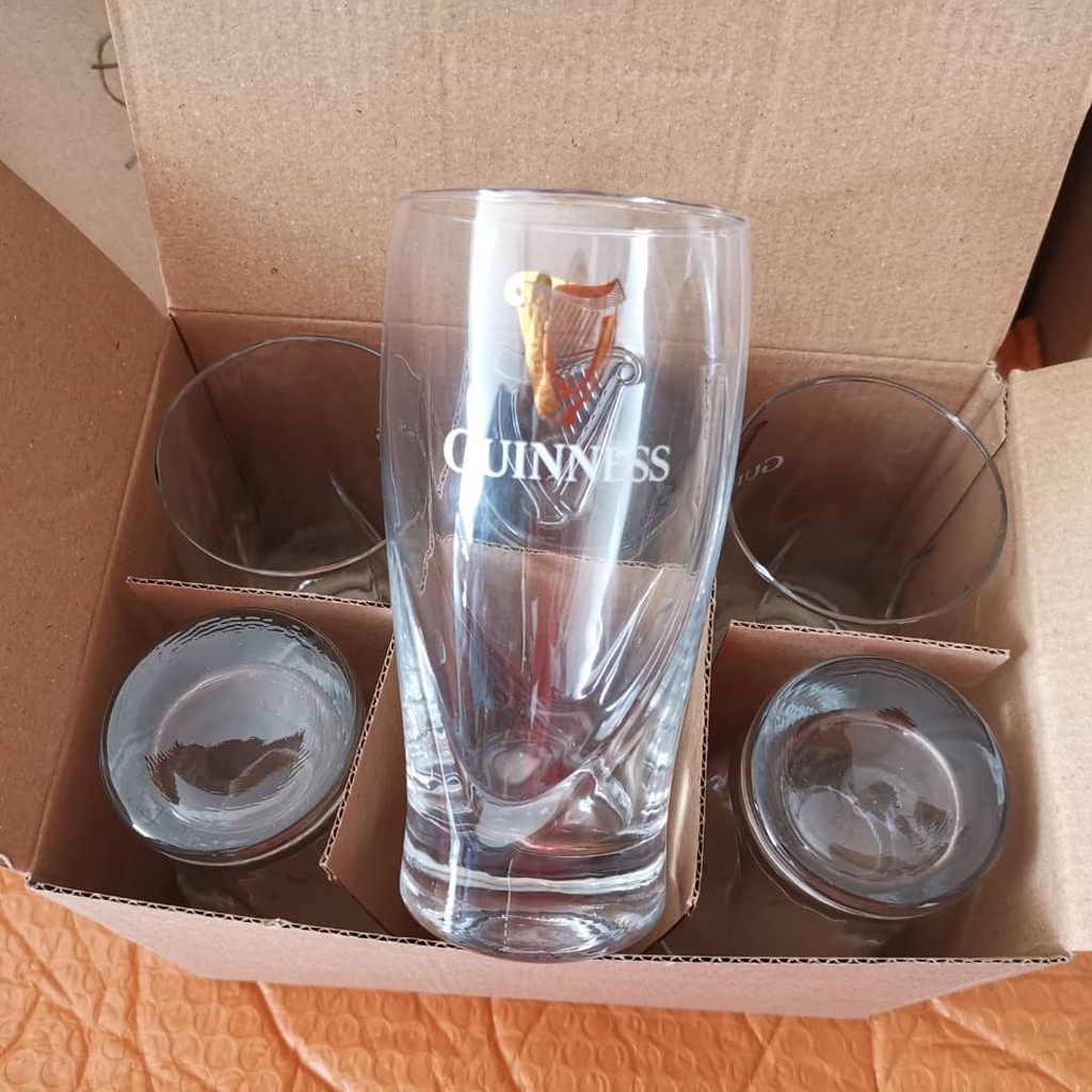 Guinness Medium Glass 330ml/ 250ml/ Japan 395ml 6pcs Antique Cup ...