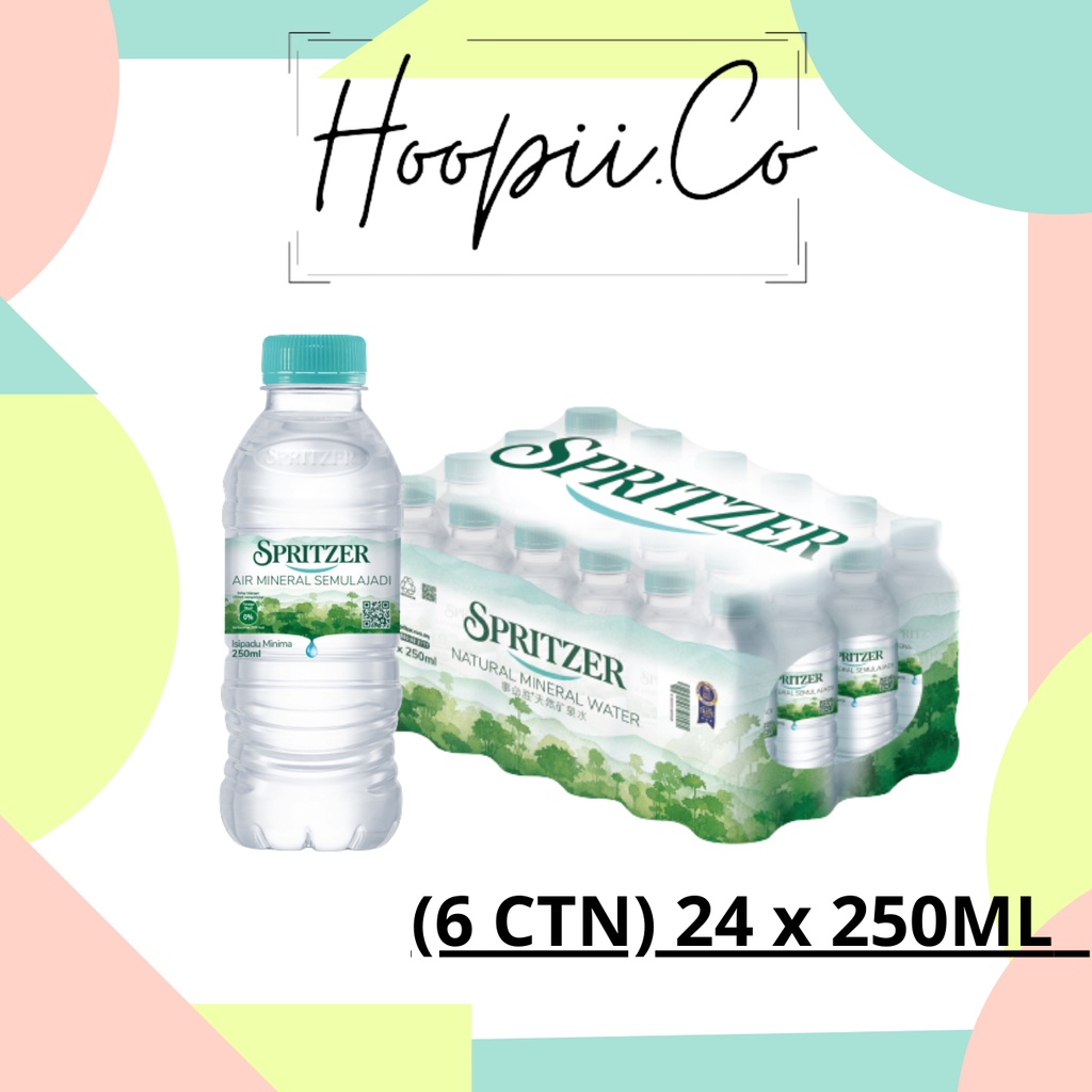 Spritzer Natural Mineral Water (Shrink Pack) 24 x 250ml -- 6 Cartons | Shopee Malaysia