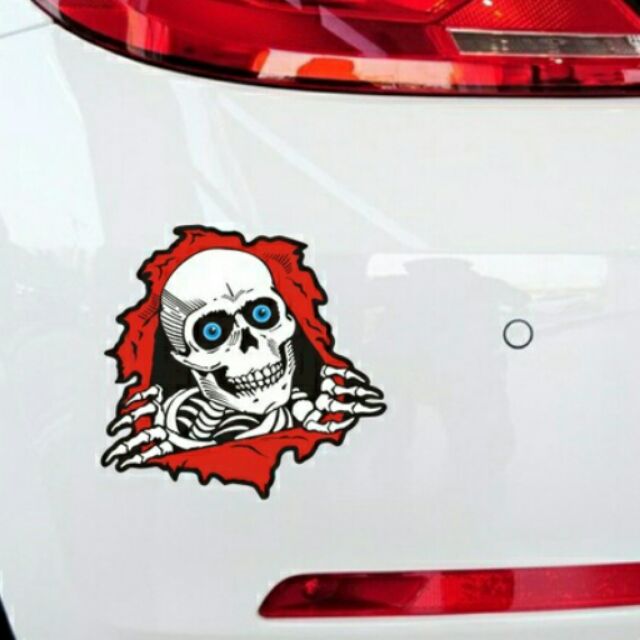 Funny Car Vinyl Skull Stickers Window Wrap Decals Human Skeleton ...