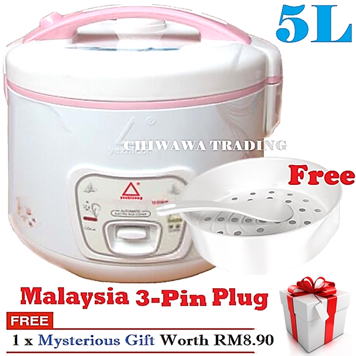【Malaysia 3-pin-Plug】【2L / 3L / 5L】Electric Rice cooker Steamer Non ...