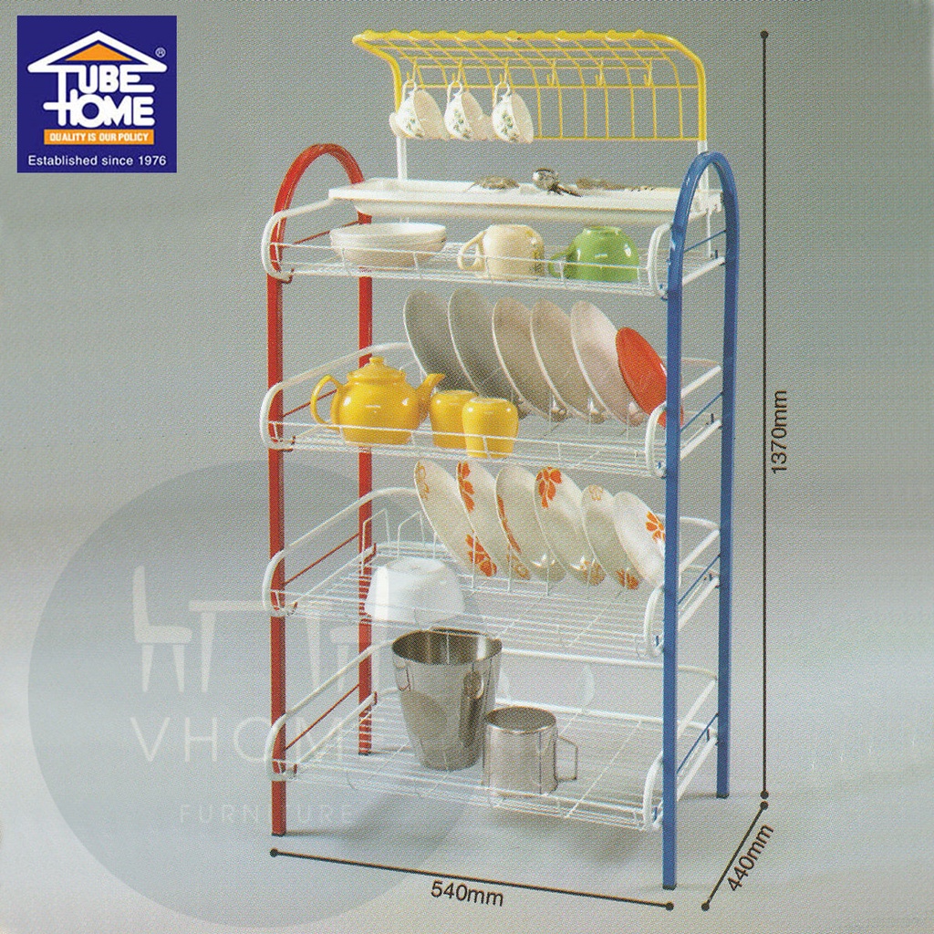 BESI TEBAL TUBEHOME 4 TIERS BAKERY RACK / DISH RACK/ MULTI RACK ...