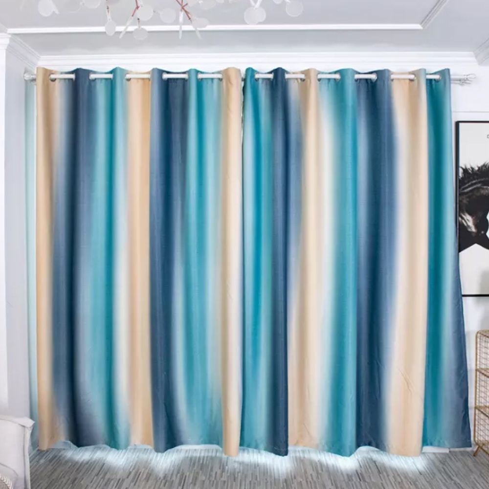 CT029 Window Decorative Darkening Curtain Divider Shadow Strip Gradient ...