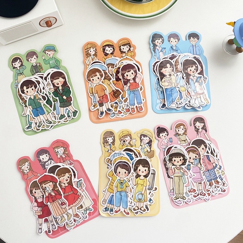 Sticker Set of 20 super cute boy & girl stickers | Shopee Malaysia