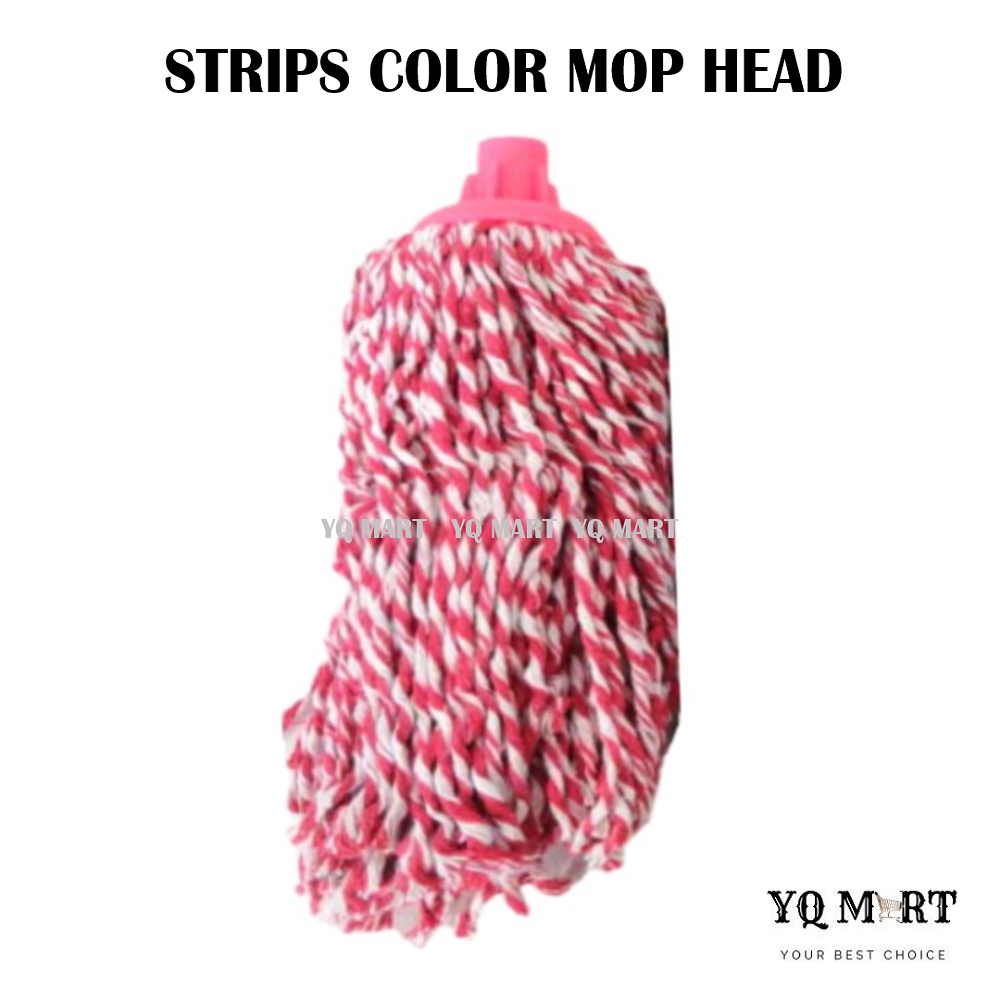 Strips Color Mop Head/Kepala Mop Lantai/ Mop Head/Super Absorbent Mop ...
