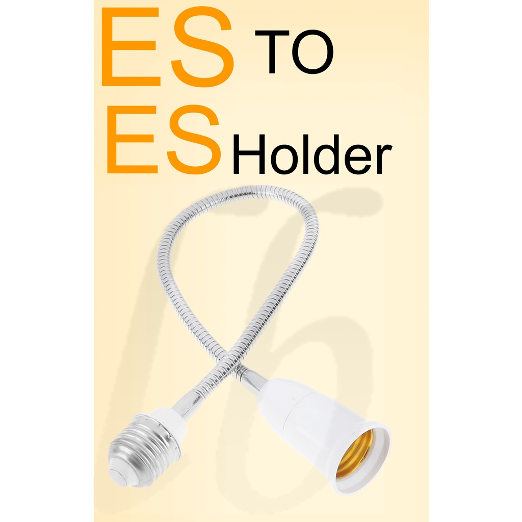(18.5cm)ES to ES Extender Lamp holder E27 Extender Flexible Gooseneck ...
