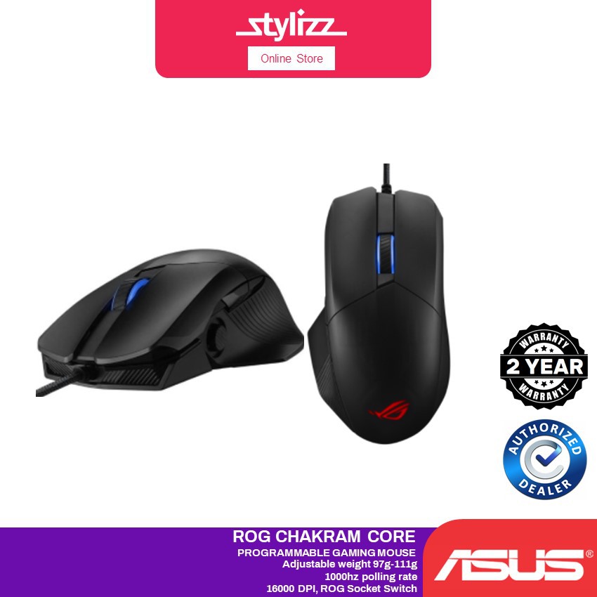 ASUS P511 ROG CHAKRAM CORE Gaming Mouse Programmable JOYSTICK 16000 DPI PUSH-FIT SWITCH SOCKET ...