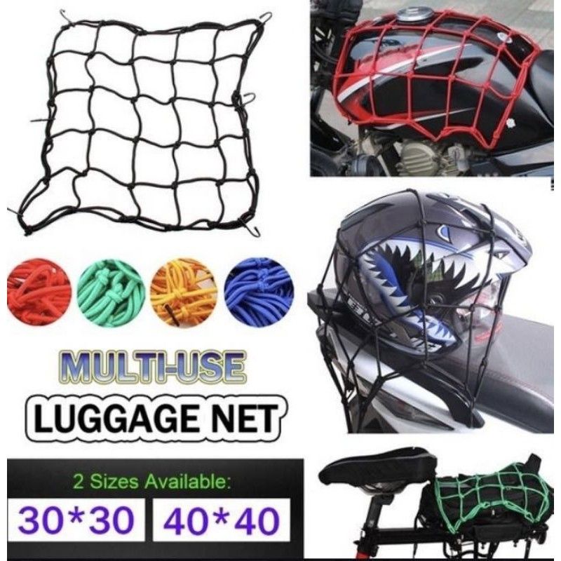 (Jaring Helmet Motor) Motor Net Flexi Helmet Net Stretchable Cord ...