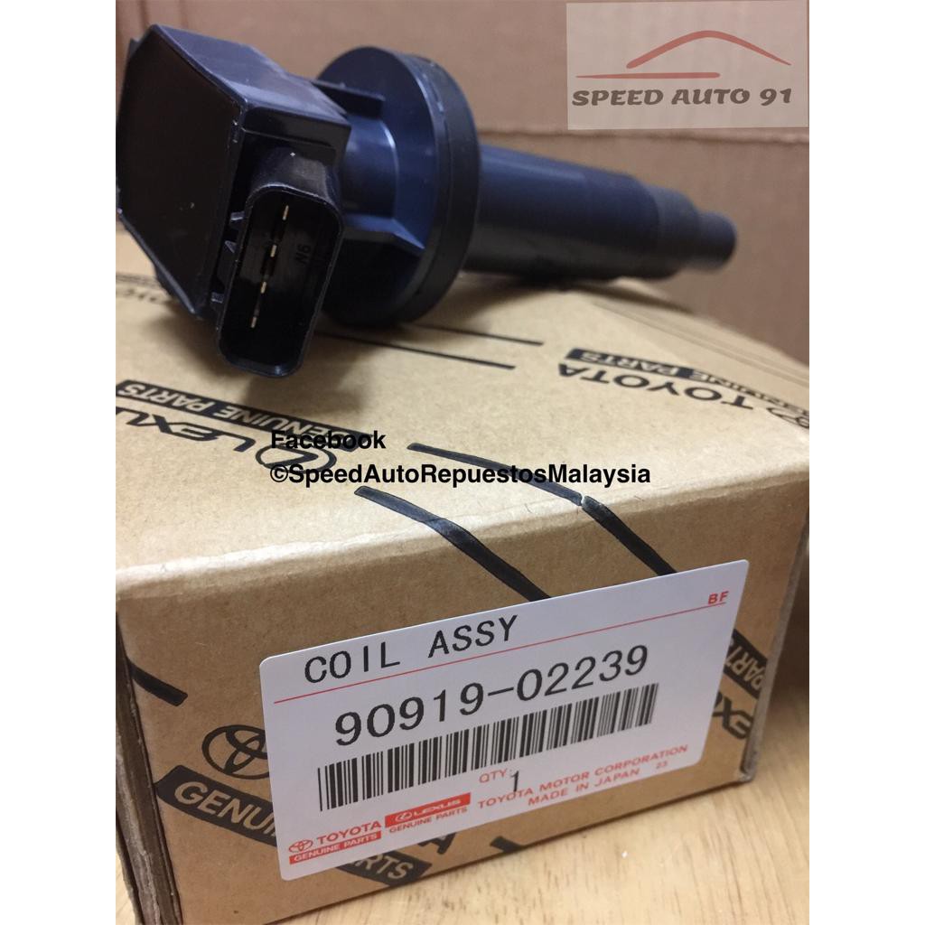 🚗 🇲🇾 90919-02239 OEM Denso Japan Ignition Plug Coil Toyota Altis ZZE110 ...