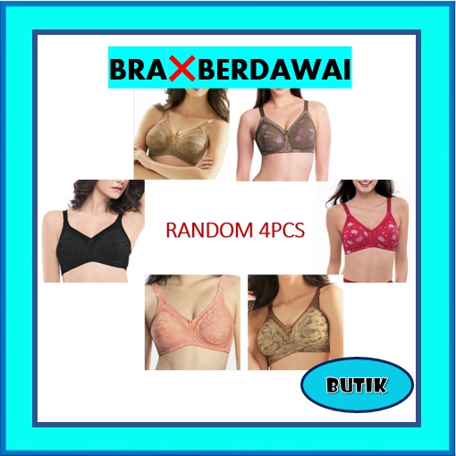 (BUTIK) JUITA NONWIRED BRA-SAIZ (34B-42D) | Shopee Malaysia