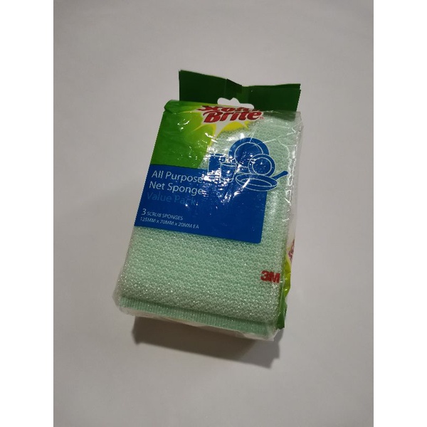 3M Scotch Brite - All Purpose Cleaning Net Sponge (3pcs/pack) | Shopee ...