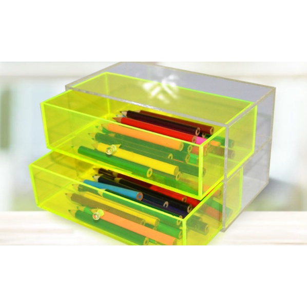 Neon Double Layers Drawer Acrylic Storage Box (SMALL) | Shopee Malaysia