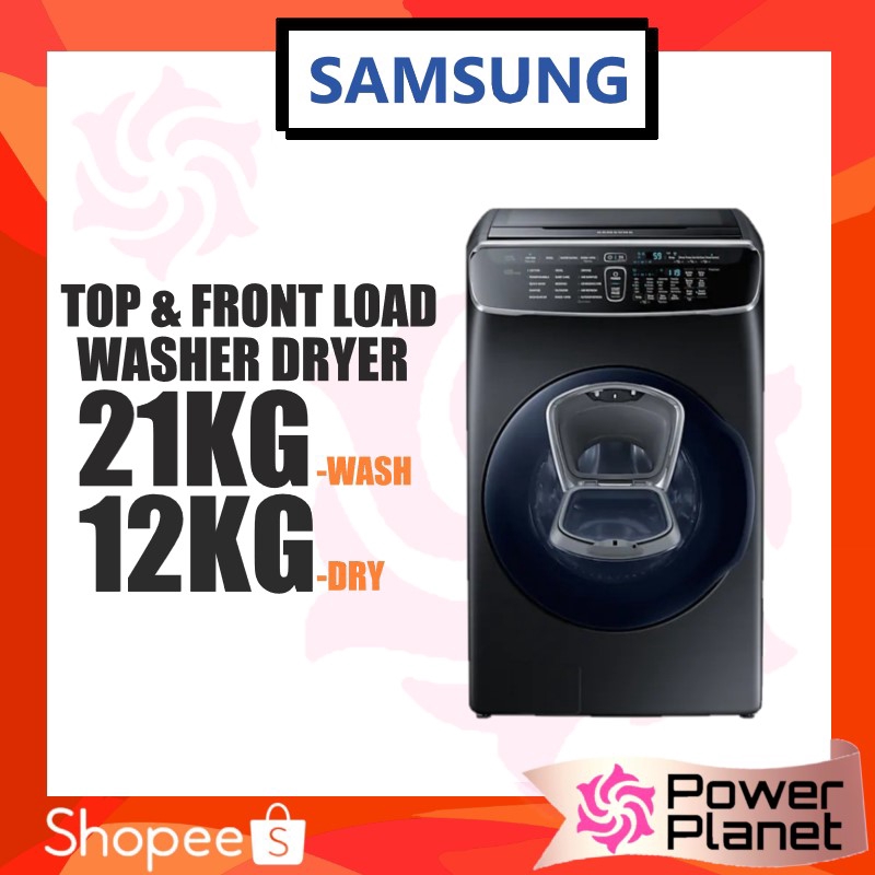 Samsung Combo Washer Dryer WR24M9940KV Front & Top Load 21kg / 12kg | Shopee Malaysia