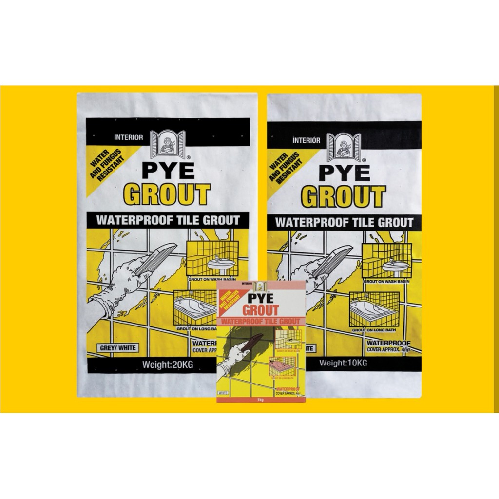 Pye waterproof tile-grout 1kg | Shopee Malaysia