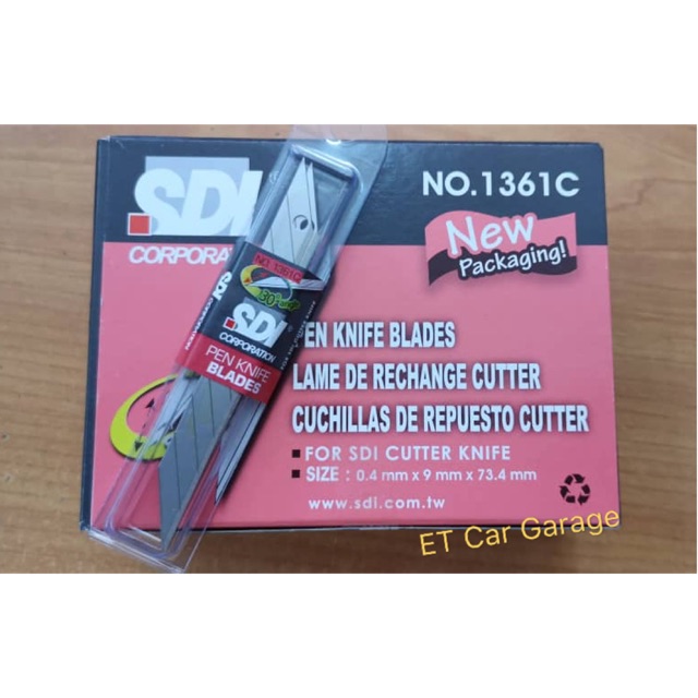 SDI 1361C Cutter Blades (20Tubes) SDI 30 Degree Angle Snap Blade / Refill For SDI Cutter Knife ...