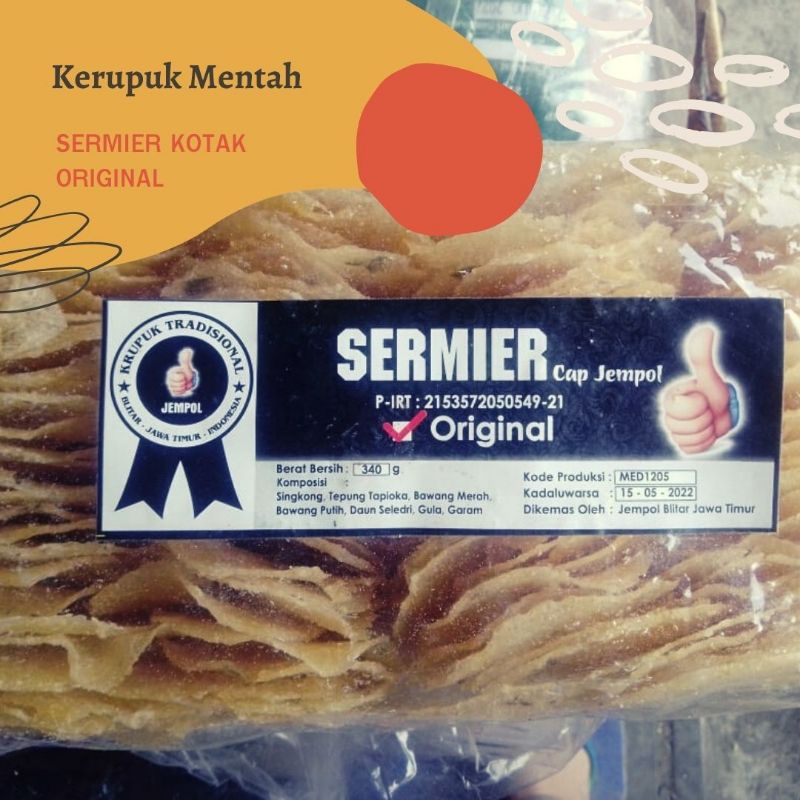 [340 Gr] Box SERMIER Crackers/ORIGINAL SERMIER Raw Crackers/KRECEK ...