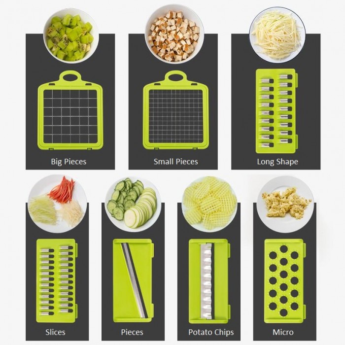 OSUKI Vegetable Cutter Set 12 In 1 | Pemotong Sayur | Shopee Malaysia