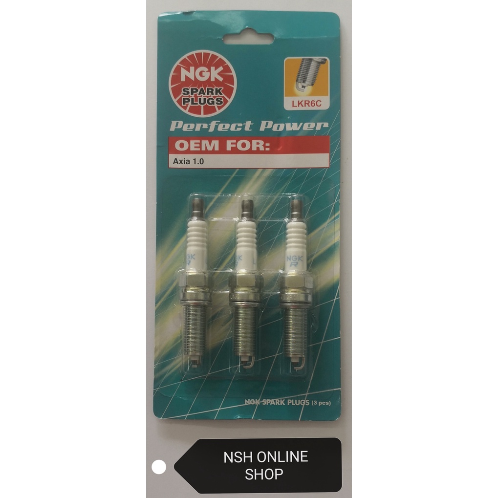 Spark Plug (NGK) for Perodua Axia Bezza 1.0 LKR6C-BP3 (1set=3pcs ...
