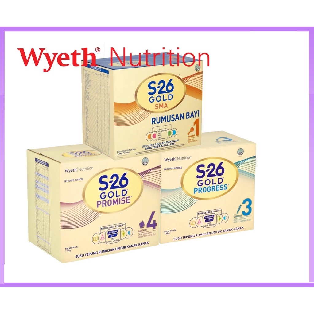 Wyeth S26 Gold SMA / Progress / Promise 1.8kG | Shopee Malaysia