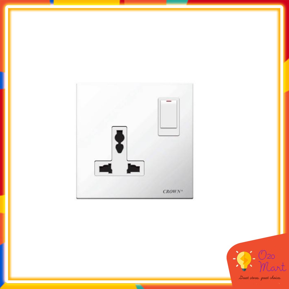 CROWN 16A UNIVERSAL SWITCH SOCKET CE SERIES | Shopee Malaysia