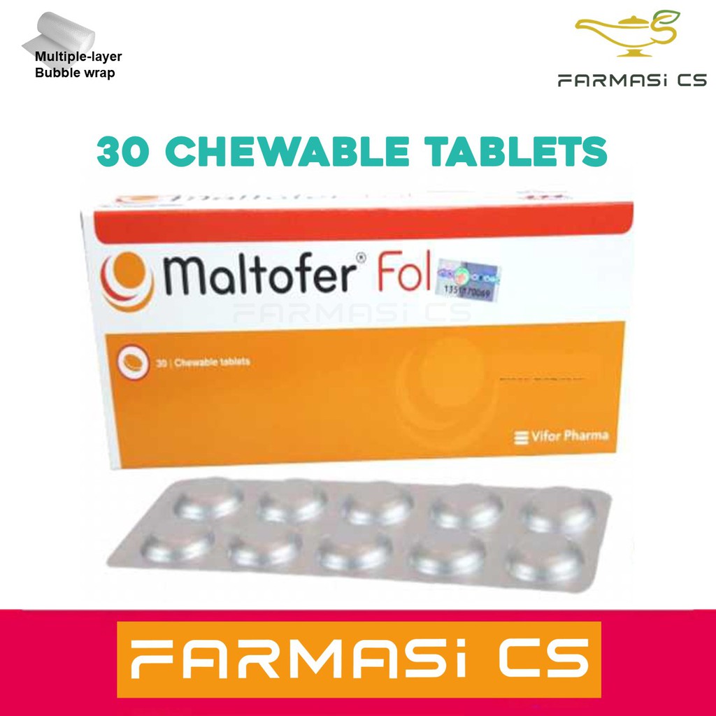Maltofer Fol 30 chewable tablets Exp:03/2025 [Oral iron for iron ...