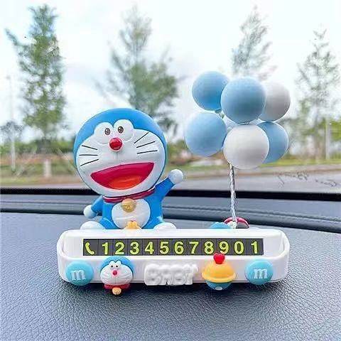Doraemon Car Temporary Parking Sign Doll Moving Car Number Plate ...