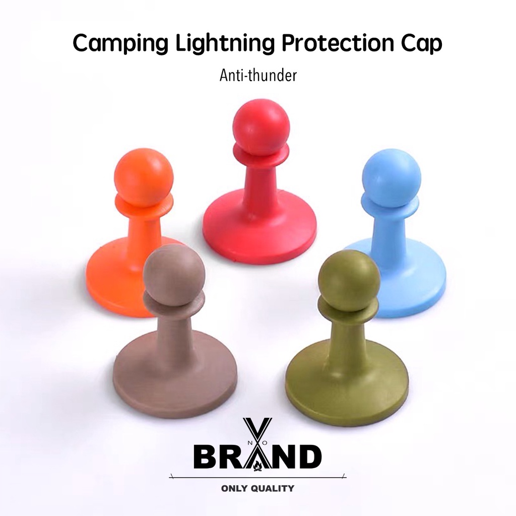 Camping Lightning Protection Cap Tent Poles Awning Rod Support Bar ...