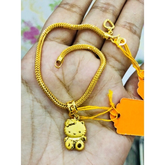 Gelang Tangan Pandora Padu Dewasa Emas 916 | Shopee Malaysia