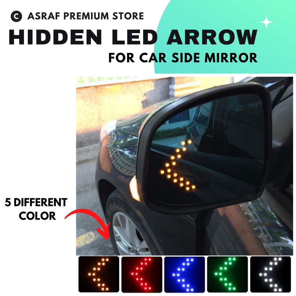 [Post 24H, M'sia Stock] Car Hidden Arrow Panel 14 SMD Rearview Side ...