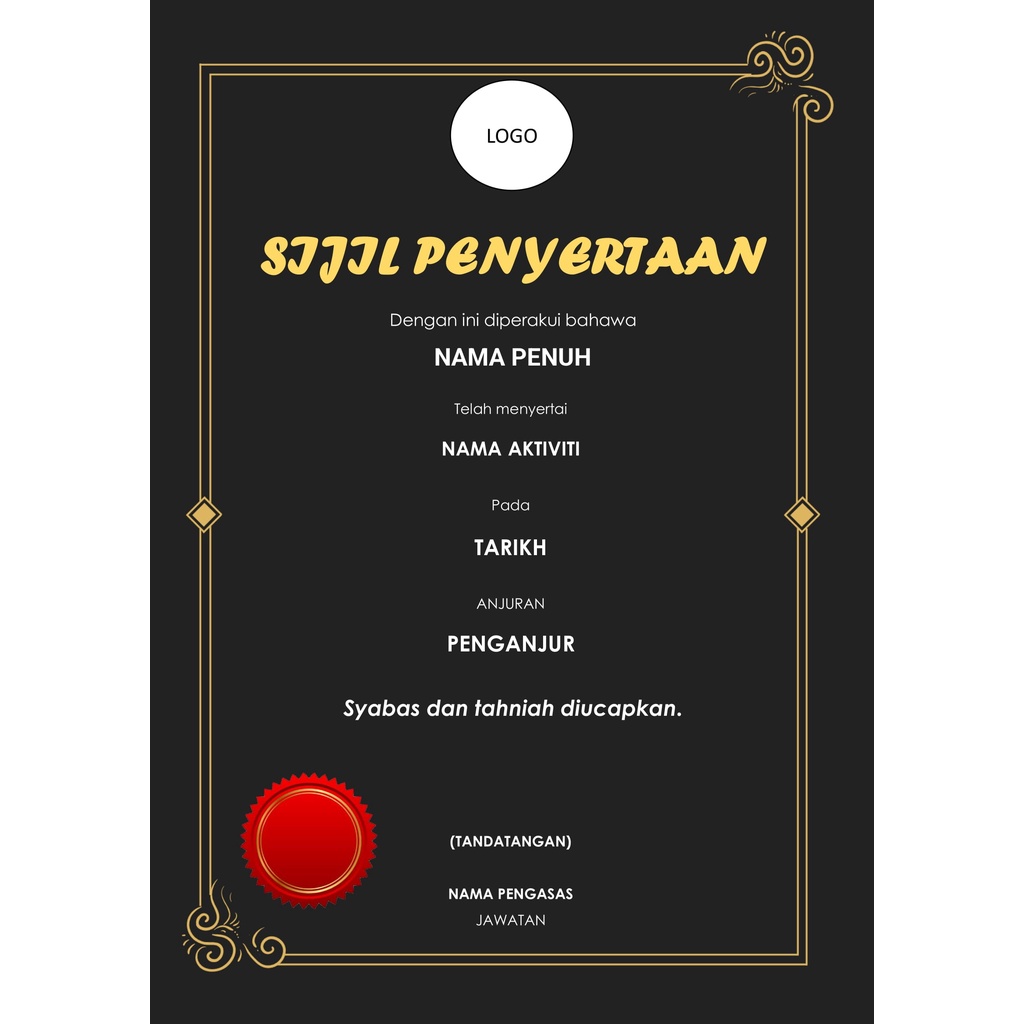 [PART 2] template sijil template certificate edit dalam powerpoint ...