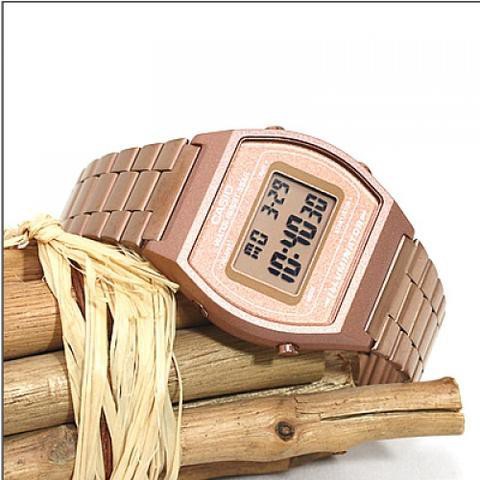 Casio B640WC-5A Vintage Rose Gold Digital Stainless Steel Watch B640WC ...