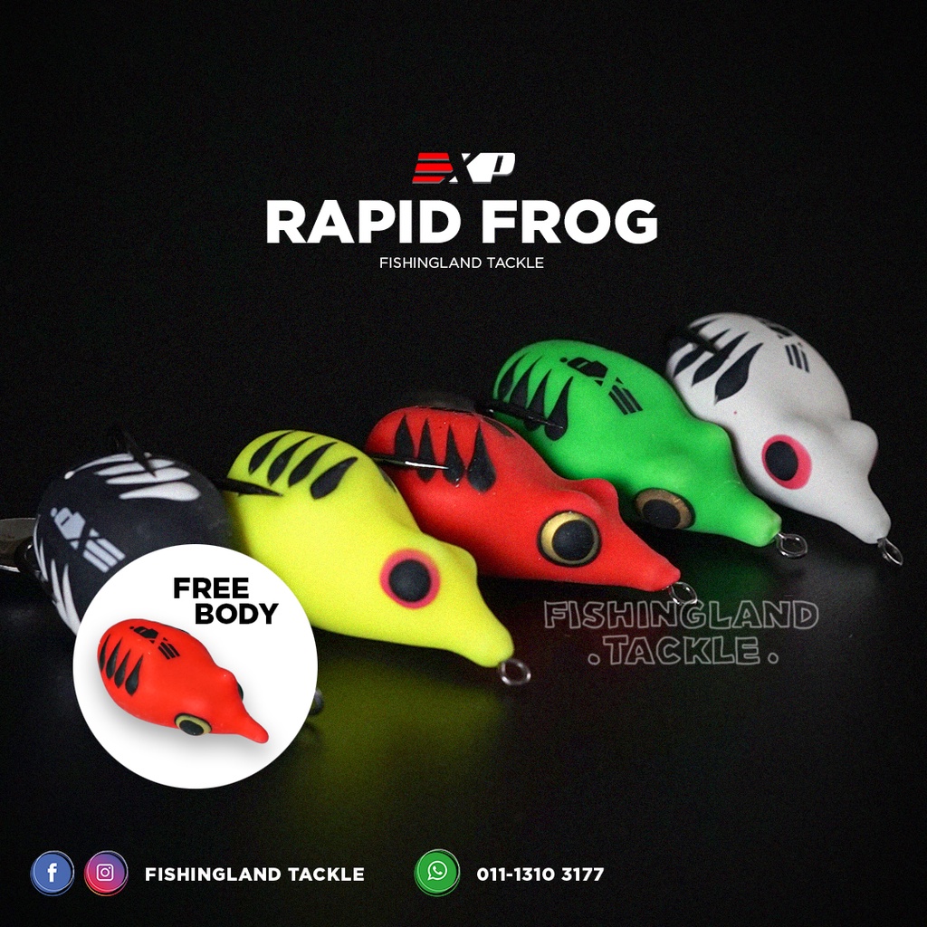 EXP Rapid Soft Frog | 3.5cm / 7g Soft Rubber Umpan Katak Getah Casting ...