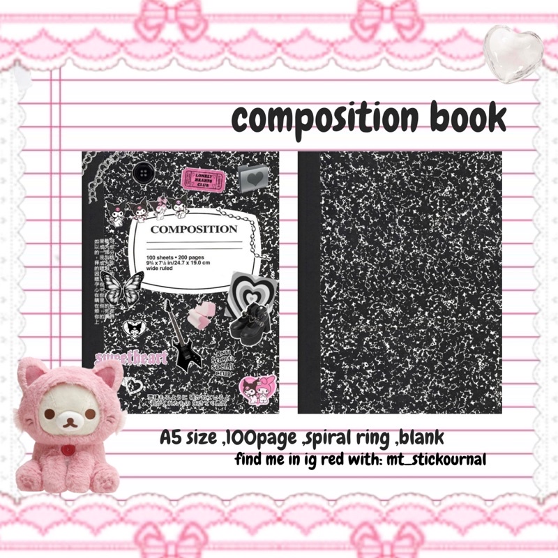 cute composition notebook K-pop TikTok stuff | Shopee Malaysia
