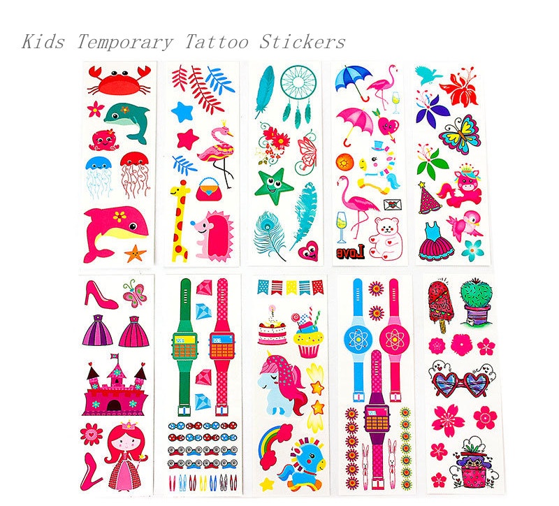 Children Tattoo Sticker & Nail Stickers (20pcs Tattoo stickers + 4pcs ...