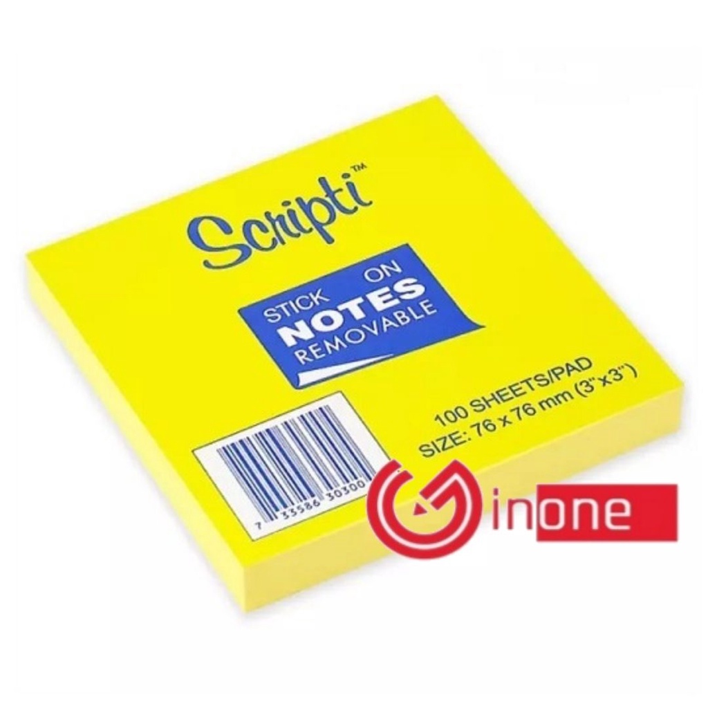 Scripti 30300 3"x3" Sticky Notes | Shopee Malaysia