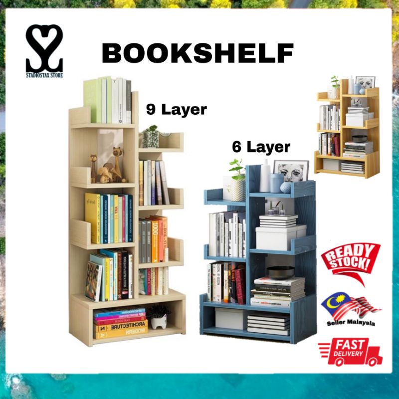 Rak Buku Figura Ikan Laga Beta Almari 6/9 Layers Bookcase Shelf ...