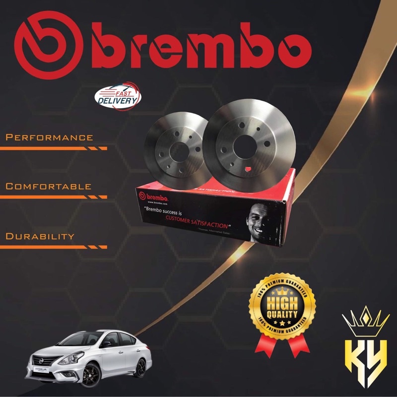 BREMBO FRONT BRAKE DISC ROTOR NISSAN ALMERA N17, SYLPHY G11 (09.C269.11) | Shopee Malaysia
