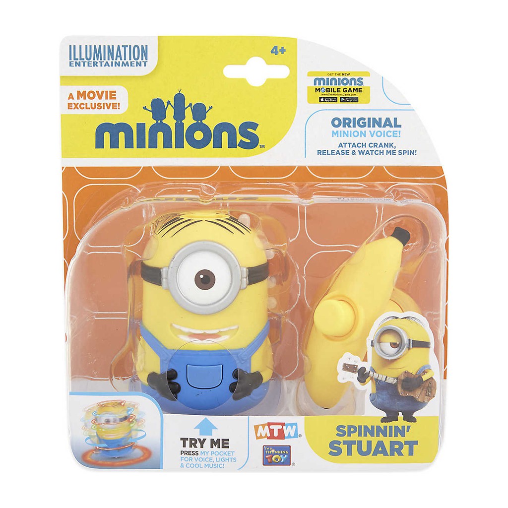 THINKWAY TOYS [ORIGINAL] ILLUMINATION ENTERTAINMENT MINION SPINNIN ...