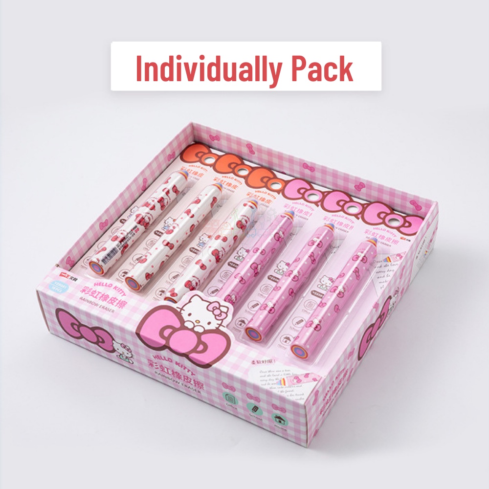 Hello Kitty Rainbow Eraser 2B Kids Stationery Rubber Pemadam 2B ...