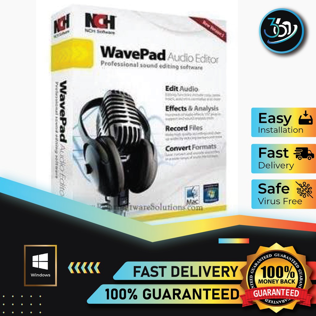 NCH WavePad Masters Edition 12 Full Version Lifetime [ Windows ] | Shopee Malaysia