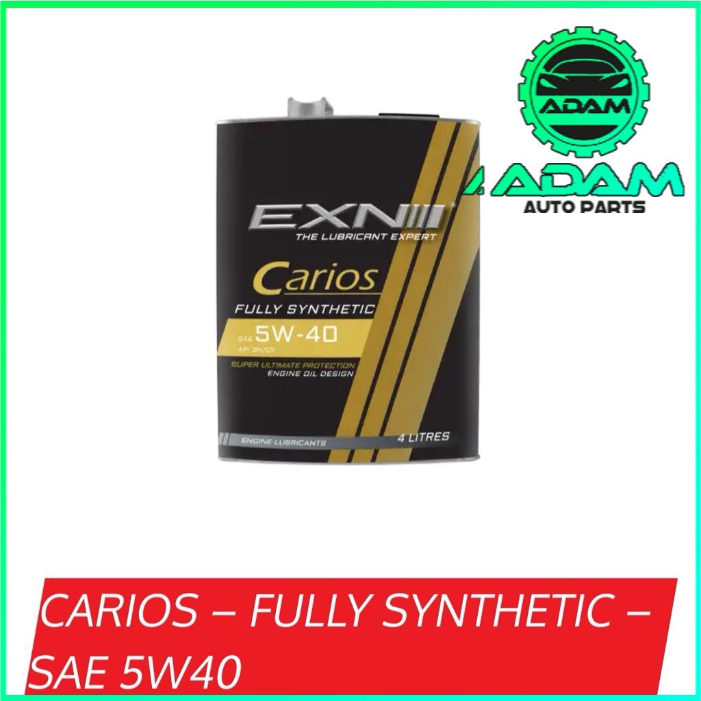 EXN CARIOS SAE 5W-40 FULLY SYNTHETIC API SN/CF ENGINE OIL 4L | Shopee ...