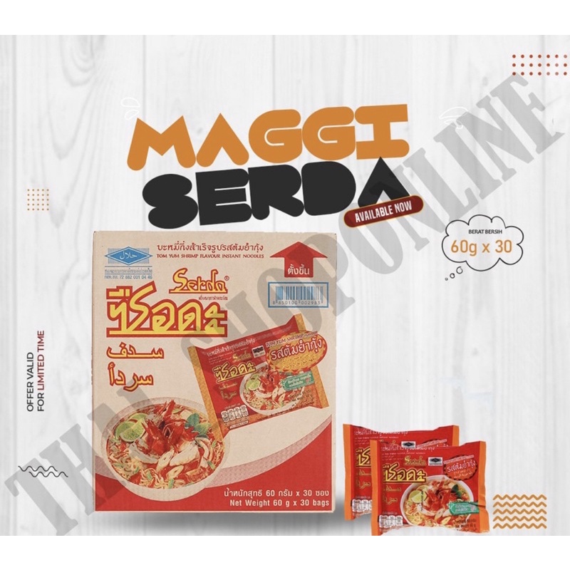 Maggi Siam Serda Maggi Thailand (1 BOX 30 PCS) | Shopee Malaysia